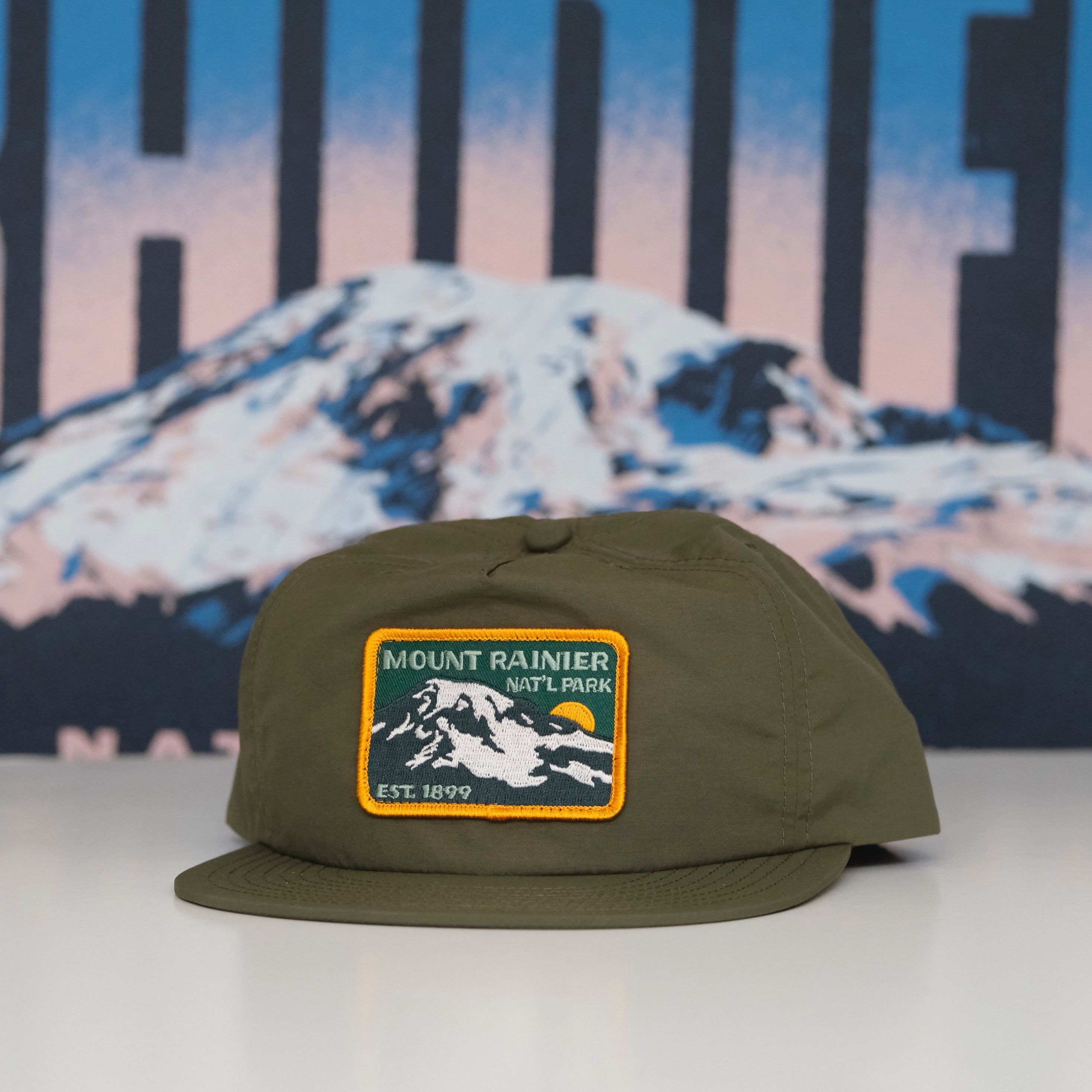 Mount Rainier National Park Est 1899 Recycled Nylon Cap – Rainier Watch