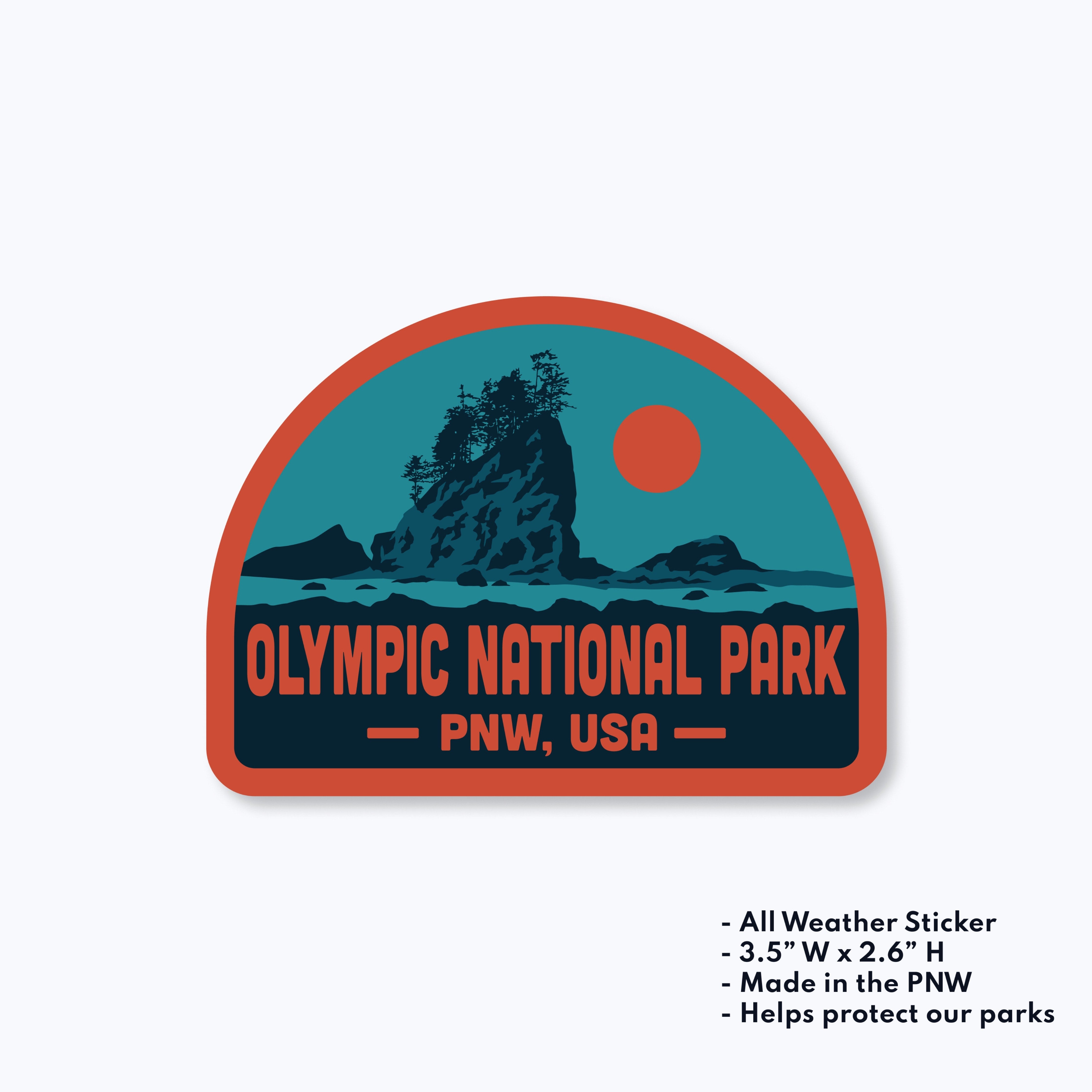 Olympic National Park Vintage Sticker – Rainier Watch