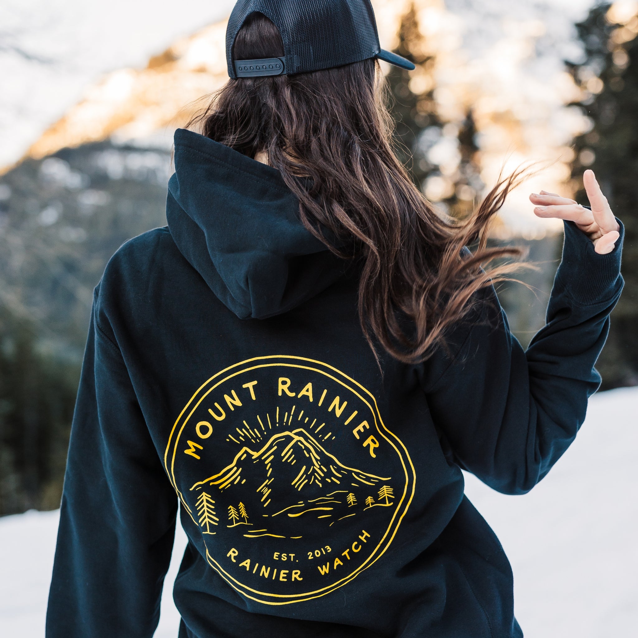 Ranger Hoodie Sweatshirt - Heavyweight - Black – Rainier Watch
