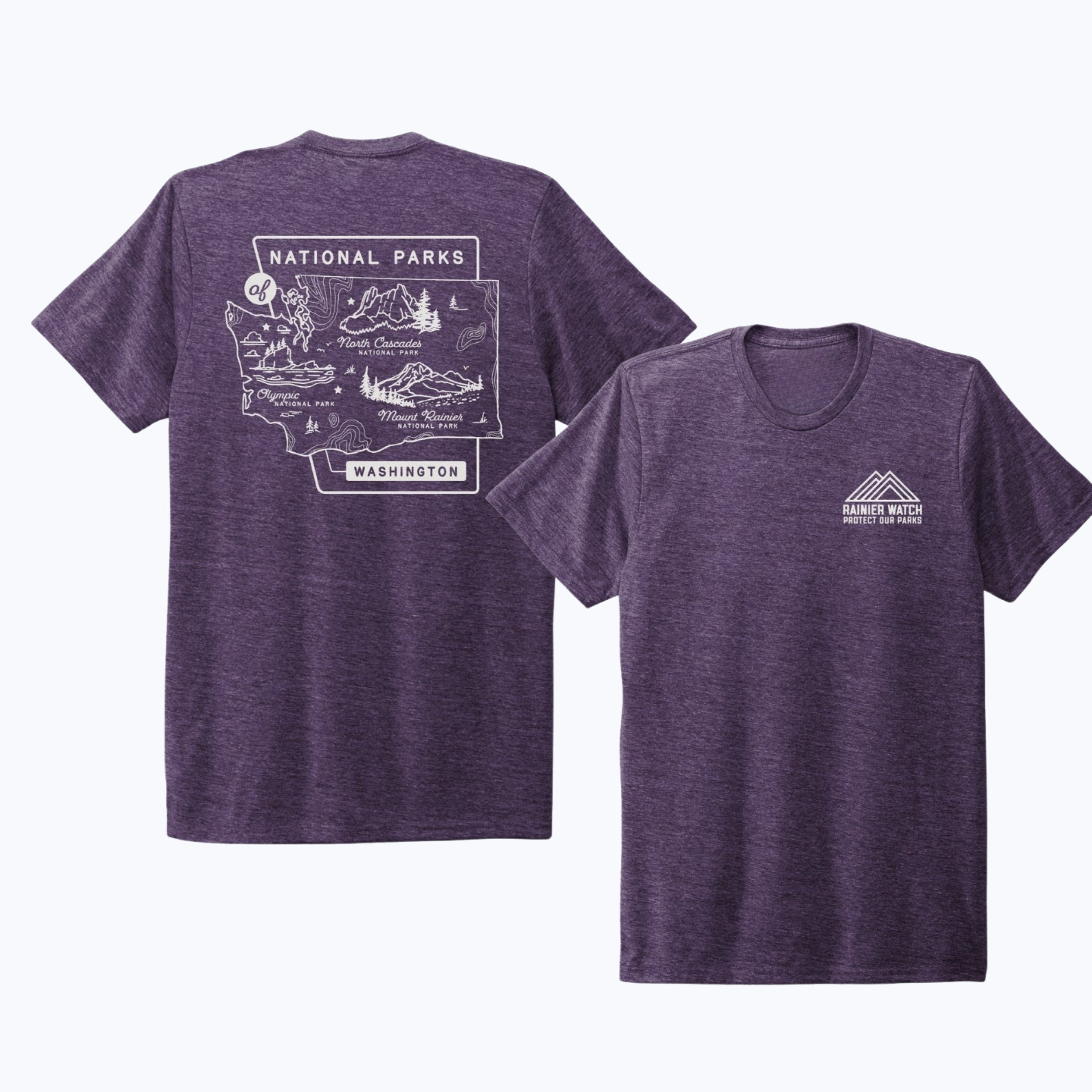 Washington National Parks Eco Tee - Huckleberry Purple – Rainier Watch