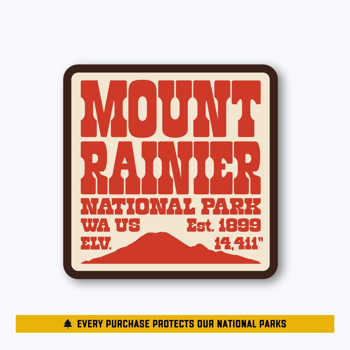 Tombstone Badge Sticker | Mount Rainier National Park Vintage – Rainier ...